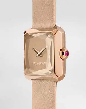 Dolce & Gabbana Sofia Watch In Rose Gold - Beige