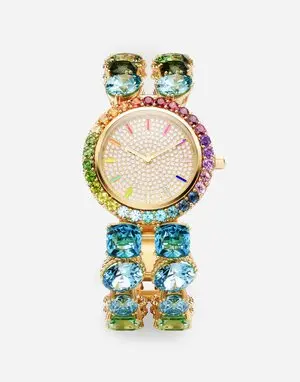 Dolce & Gabbana Rainbow Gemstone Watch - Gold