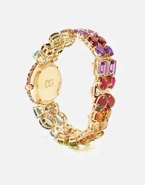 Dolce & Gabbana Rainbow Gemstone Watch - Gold