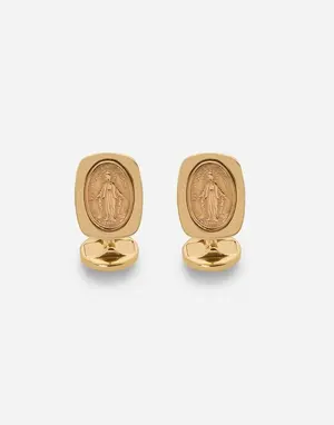 Dolce & Gabbana Sicily Cufflinks 18-carat Yellow And Red Gold, Red Rhodolites And Rubies - Yellow/red