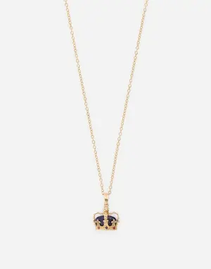 Dolce & Gabbana Royal Pendant Necklace With Lapis Lazuli, Rubies, And Blue Sapphire - Yellow Gold