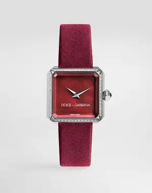 Dolce & Gabbana Sofia Steel Diamond Watch - Bordeaux