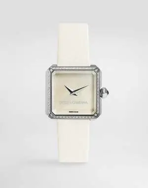 Dolce & Gabbana Sofia Steel Watch With Diamonds - Ivory