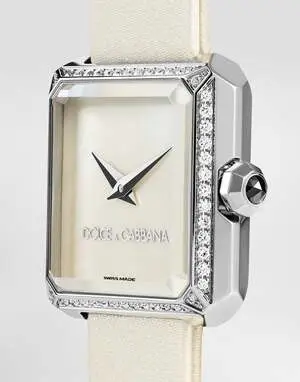 Dolce & Gabbana Sofia Steel Watch With Diamonds - Ivory