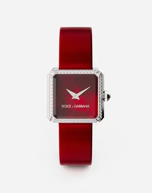 Dolce & Gabbana Sofia Steel Diamond Watch - Raspberry Red