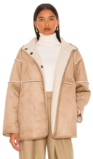 Velvet By Graham & Spencer Reversible Albany Lux Sherpa Jacket