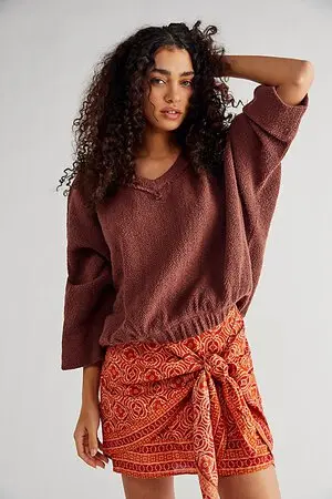 Free People Free People BRB Solid Pullover 8 Am Coffee