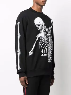 Philipp Plein Skeleton Print Sweatshirt
