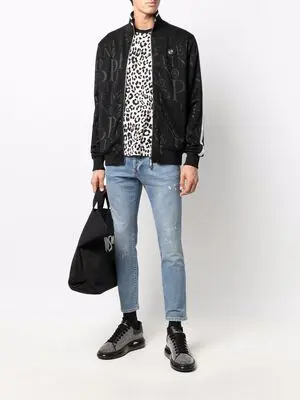 Philipp Plein Embroidered-logo Slim-fit Jeans
