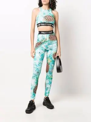 Philipp Plein Pineapple Skied Leggings