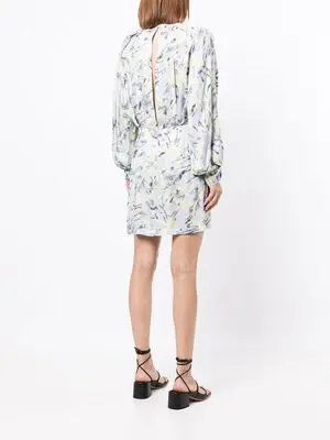 IRO PARIS Kardes Feather-print Mini Dress