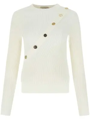 Alexander McQueen Ribbed-knit Top - White