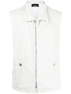Stone Island Sleeveless Zip-up Gilet Jacket - Green