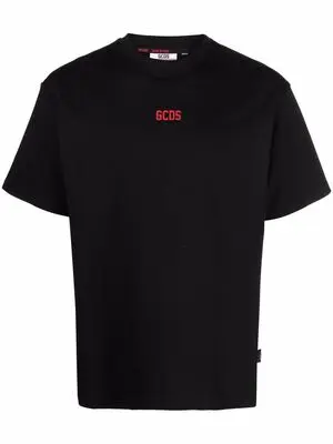 Gcds Logo-print Cotton T-shirt - Black