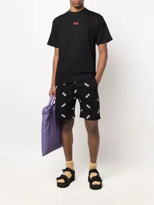 Gcds Logo-print Cotton T-shirt - Black
