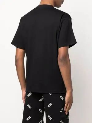 Gcds Logo-print Cotton T-shirt - Black