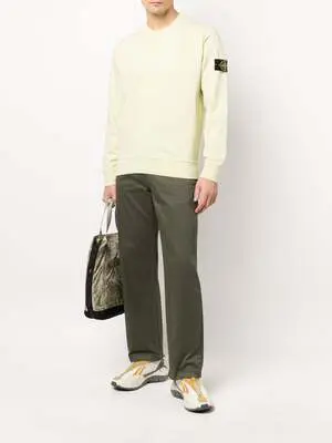 Stone Island Compass-patch Crew Neck Sweatshirt