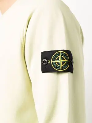 Stone Island Compass-patch Crew Neck Sweatshirt