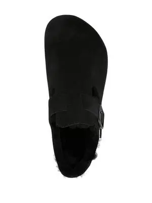 BIRKENSTOCK London Buckle-fastening Suede Slip-ons - Black
