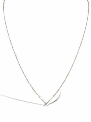 PRAGNELL 18kt Rose Gold Diamond Solitaire Necklace - Pink