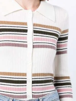 MADELEINE THOMPSON Cetus Striped Knit Bodysuit