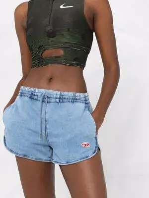 DIESEL® Logo Patch Drawstring Shorts