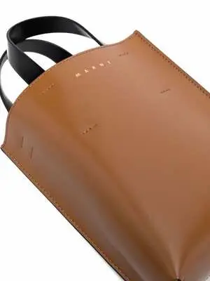 Marni Museo Nano Bag In Leather - Brown