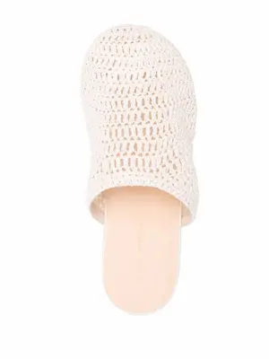 Magda Butrym Crochet Clog Mules - White