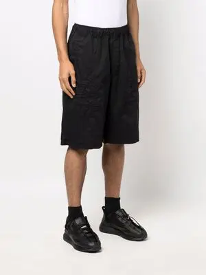 44 LABEL GROUP Cotton Debossed Logo Shorts