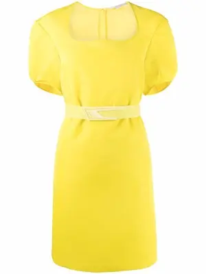 Stella McCartney Belted Puff-sleeve Dress