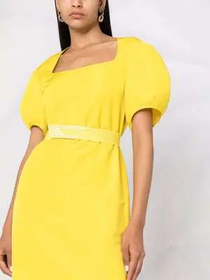 Stella McCartney Belted Puff-sleeve Dress