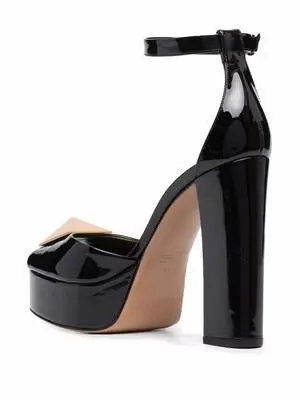 Valentino Garavani One Stud 120mm Patent Leather Sandals