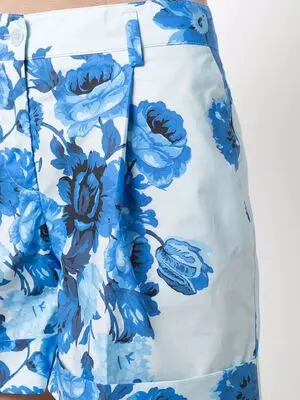 P.a.r.o.s.h Floral-print High-waisted Shorts