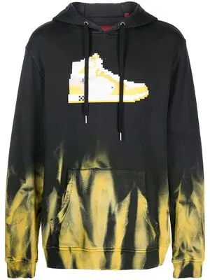 MOSTLY HEARD RARELY SEEN 8-BIT Canary Tie-dye Pullover Hoodie - Black