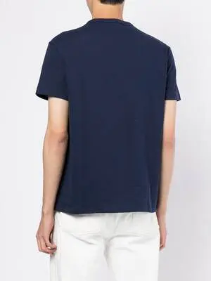 Polo Ralph Lauren Embroidered-logo Cotton T-shirt - Blue