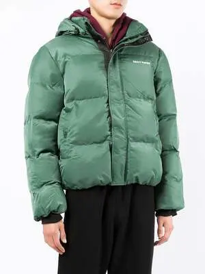DAILY PAPER Logo-print Puffer Jacket - Green