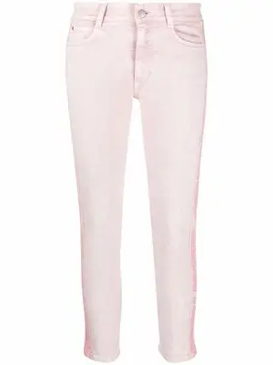 Stella McCartney Logo Tape Slim Jeans - Pink