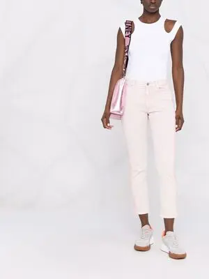 Stella McCartney Logo Tape Slim Jeans - Pink