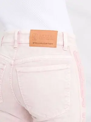 Stella McCartney Logo Tape Slim Jeans - Pink