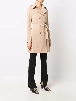 Patrizia Pepe Double-breasted Belted Trench Coat