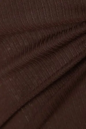 BASERANGE Vein Ribbed Organic Cotton-jersey Top