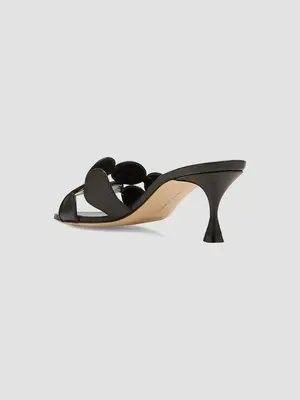 Manolo Blahnik Haribalmu 55mm Leather Mules - Black