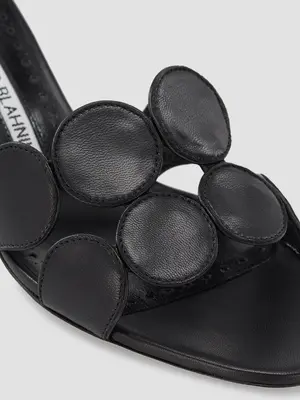 Manolo Blahnik Haribalmu 55mm Leather Mules - Black
