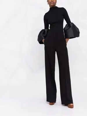 Alberta Ferretti High-waisted Straight-leg Trousers
