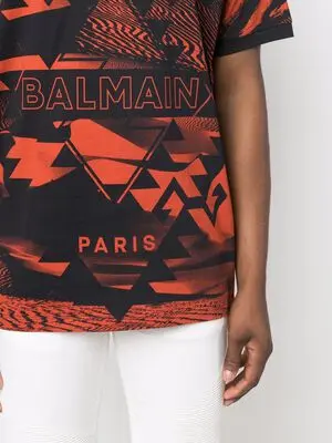 Balmain All-over Print T-shirt