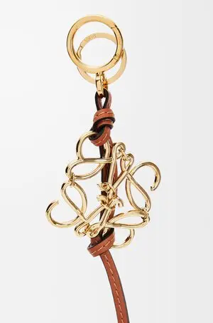Loewe Anagram Charm - Gold/tan