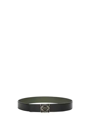 Loewe LOEWE Reversible Anagram Belt Bottle Green/black/pewter
