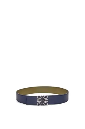 Loewe LOEWE Reversible Anagram Belt Olive/abyss Blue/palladium