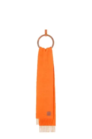 Loewe Scarf In Mohair And Wool Orange