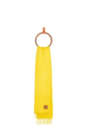 Loewe Scarf In Mohair And Wool Yellow